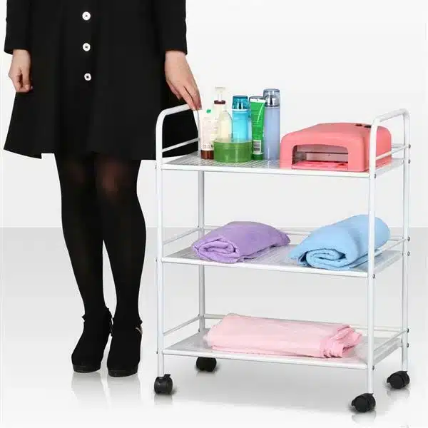 IBNUSA™ 3 Shelves Rolling Trolley Cart Beauty Salon Spa Organizer ...